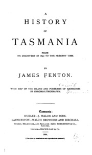 Download book A History Of Tasmania From Its Discovery In 1642 To The ...