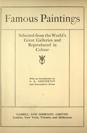 Download book Famous Paintings Selected From The Worlds Great Galleries ...