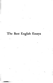Download book A Selection From The Best English Essays Illustrative Of ...