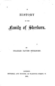 Download book A History Of The Family Of Sherborn PDF - Noor Library