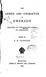 Download book The Genius And Character Of Emerson Lectures At The ...
